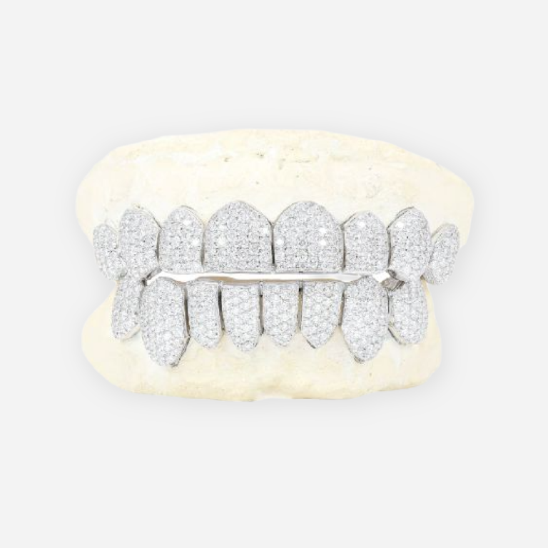 Shop Custom Vvs Clarity Natural Diamond Teeth Grillz Zig-zag Setting ...