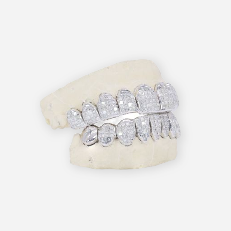 Shop Vvs Natural Princess Cut Diamond Teeth Grillz Invisible Setting ...