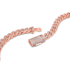 10mm Round Diamonds Cuban Link Chain