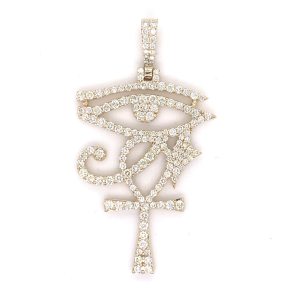 2.00 CT Eye of Horus Cross Diamond Pendant