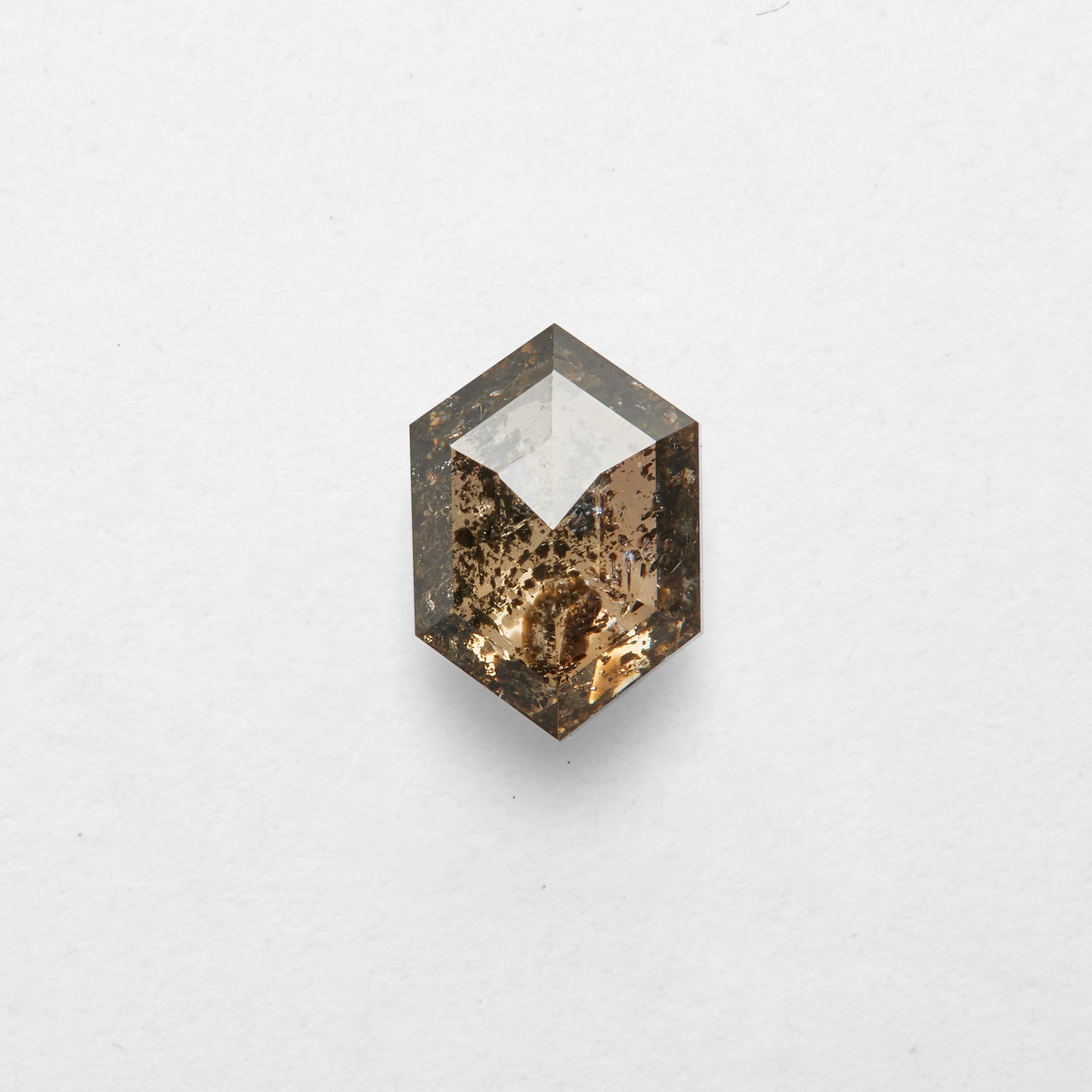 0.91 Ct Hexagon Salt and Pepper Diamond