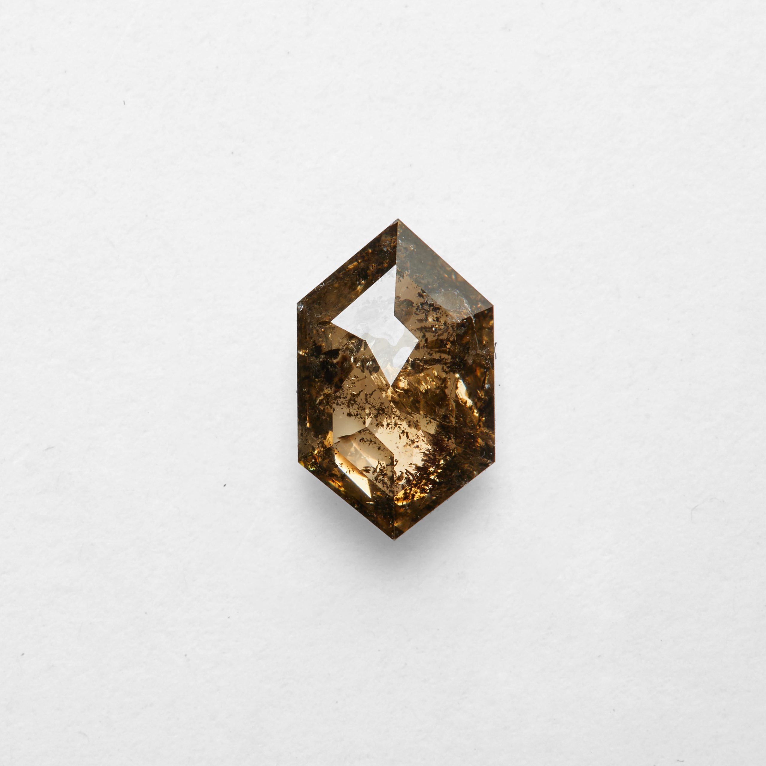 1.28 Ct Hexagon Salt and Pepper Diamond
